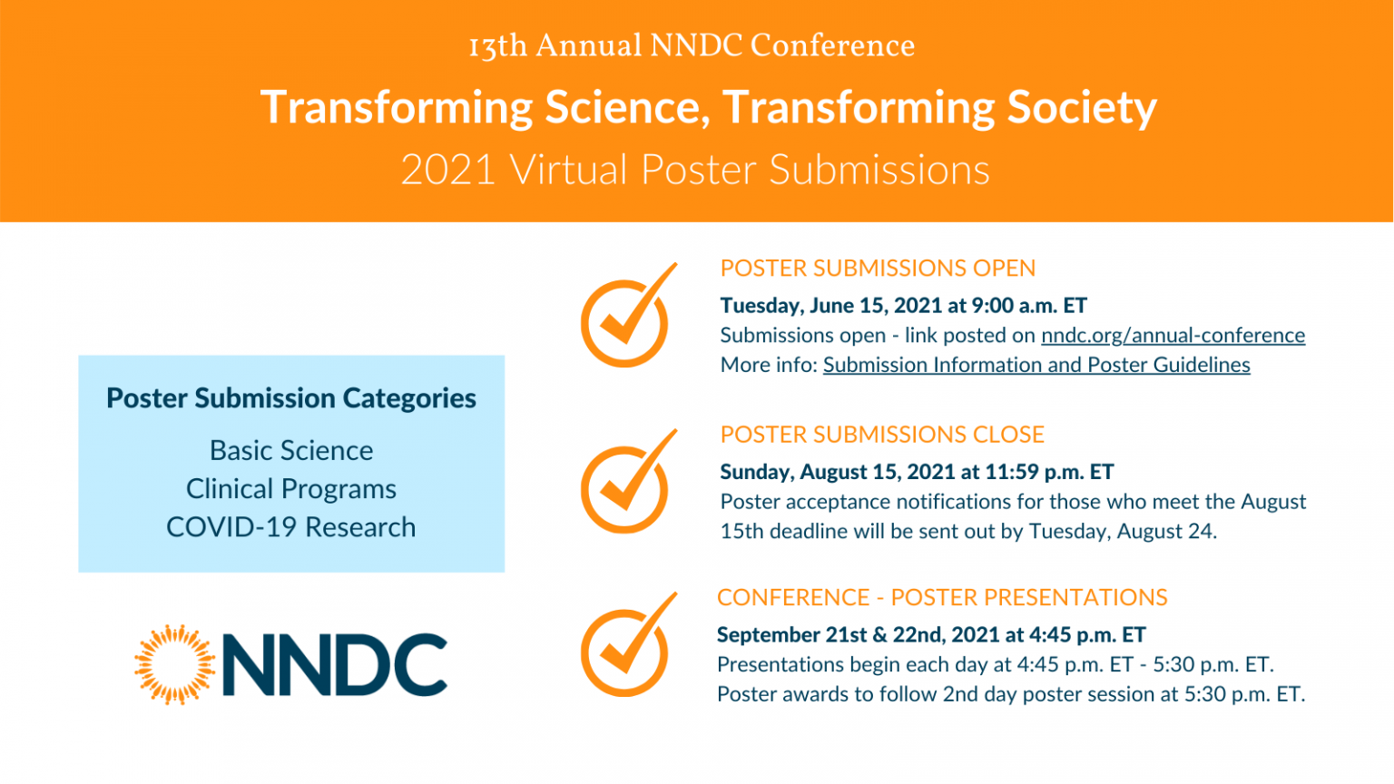 Virtual Poster Abstract Submissions Open - NNDC 2021 Virtual Conference ...